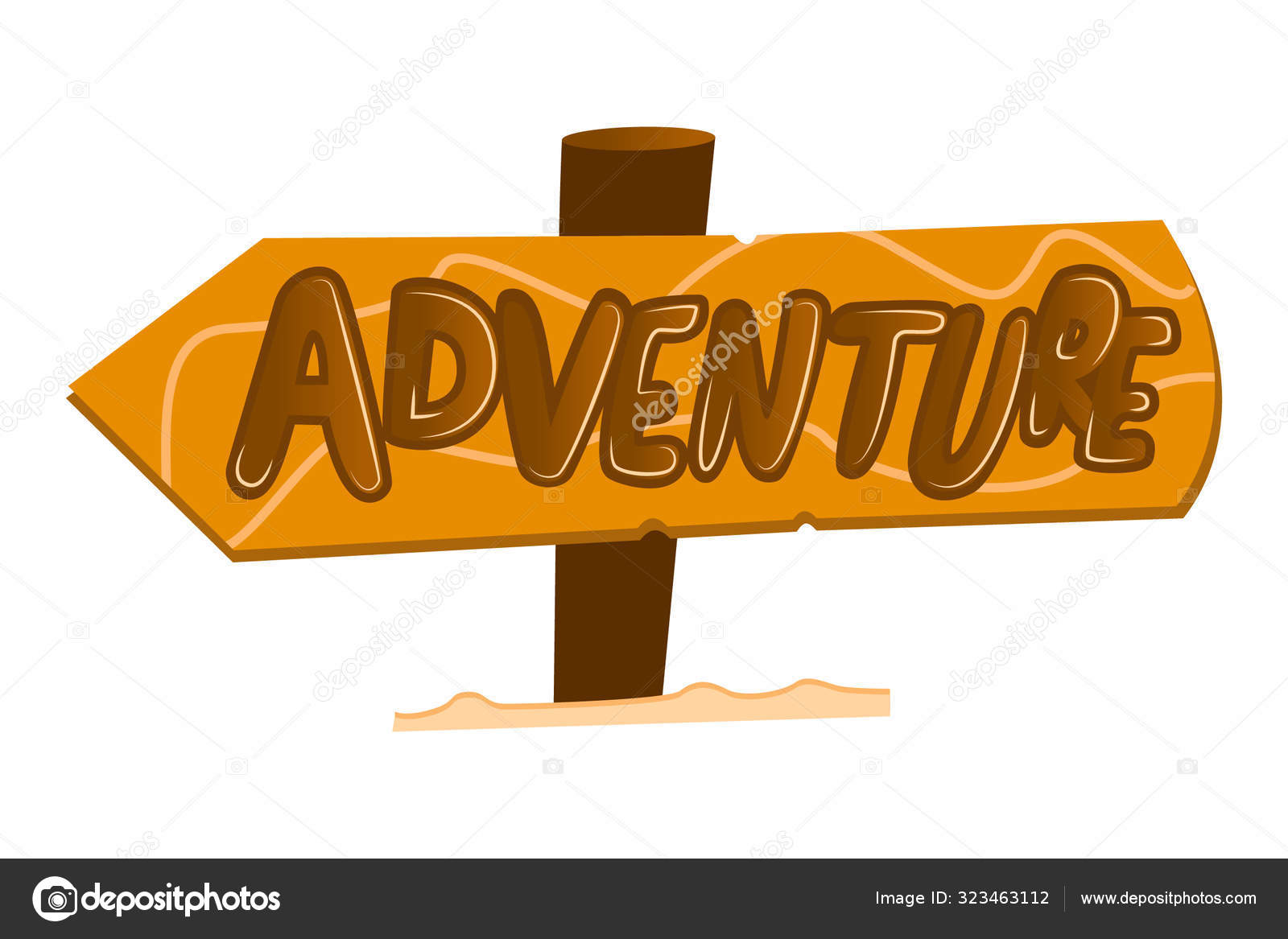 Vector Cartoon Illustration Adventure Board Isolated White Background ...