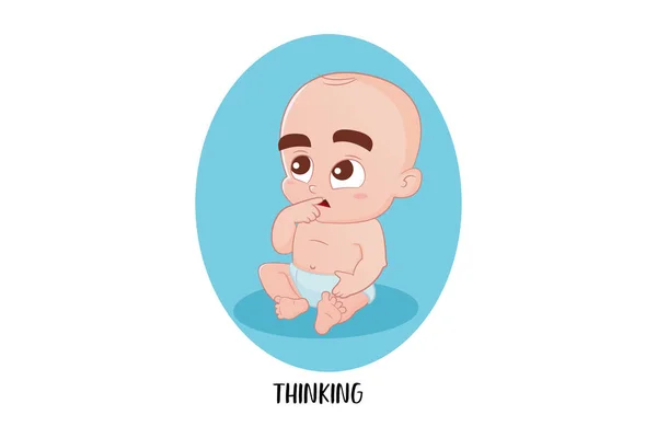 Thinking Cute Baby
