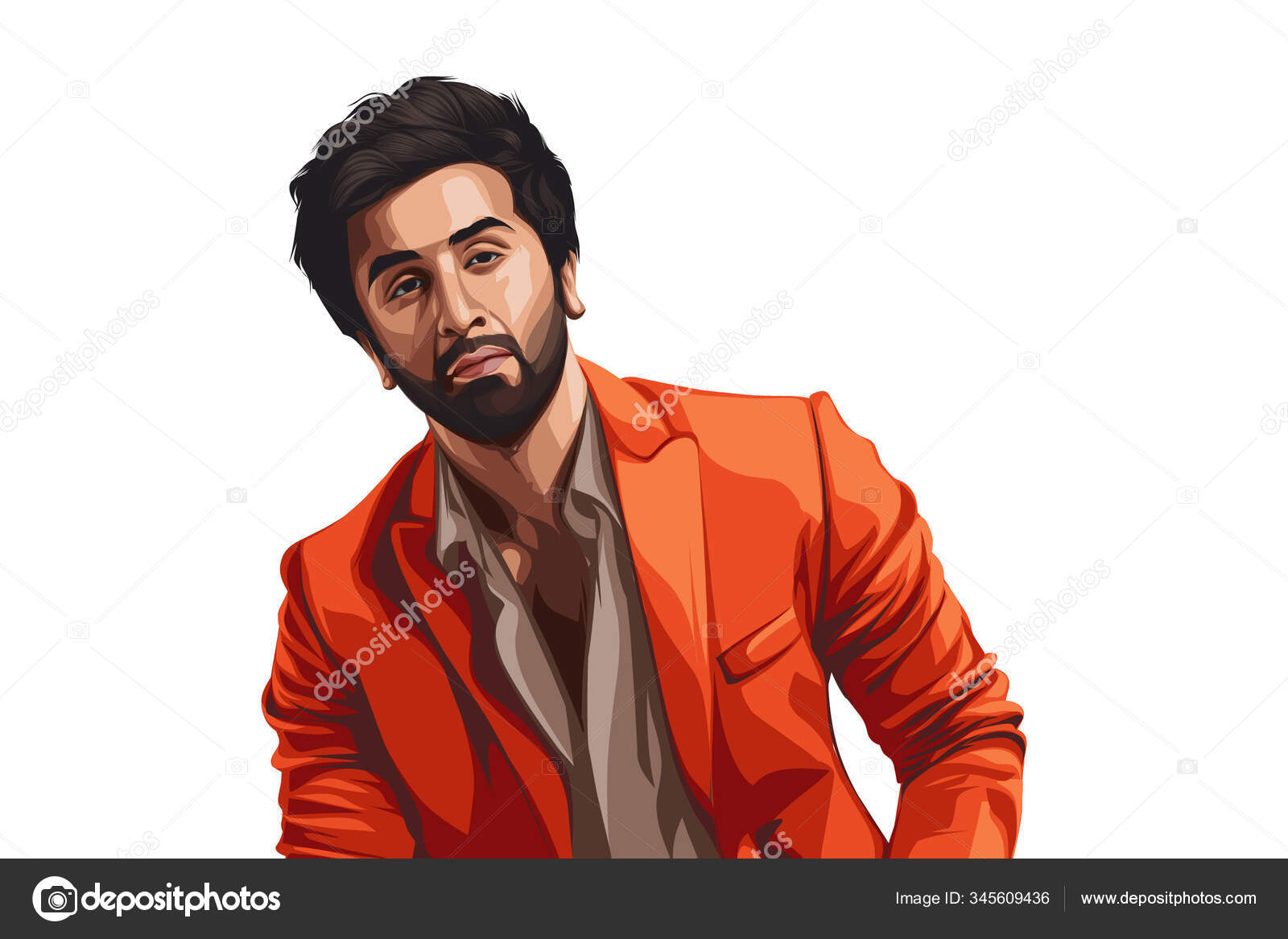 Dibujos Animados Vectoriales Ilustración Del Actor Ranbir Kapoor ...