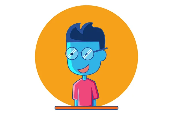 Vector Cartoon Illustration Blue Alien Boy Love Isolated White ...