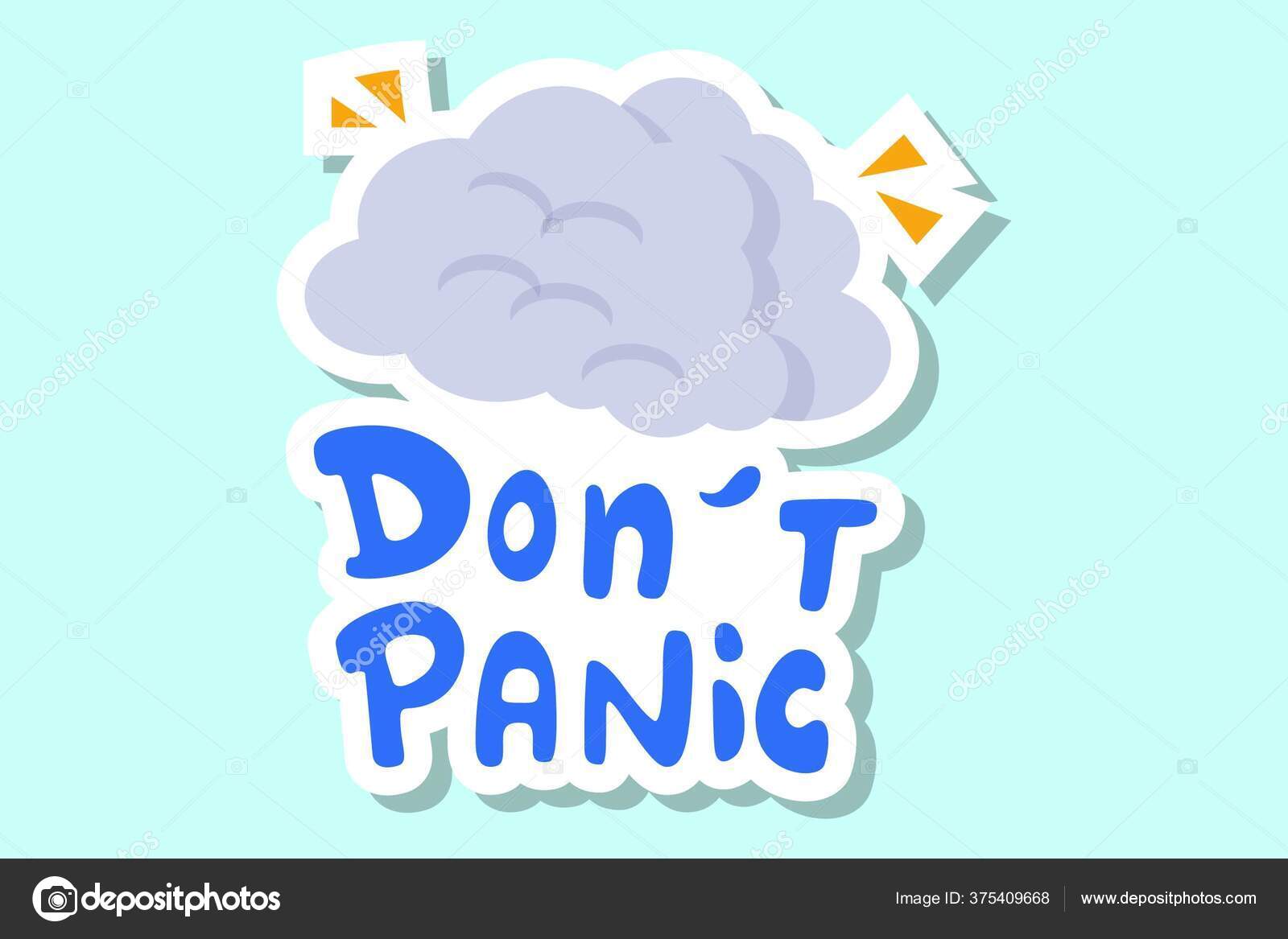 Vector Cartoon Illustration Corona Virus Don't Panic Text Sticker ... Vector Cartoon Illustration Corona Virus Don't Panic Text Sticker ...