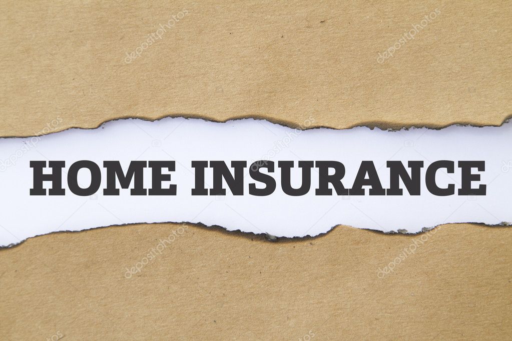 Home Insurance Inscription Hole Cardboard — Stock Photo © bfk92 #125534512