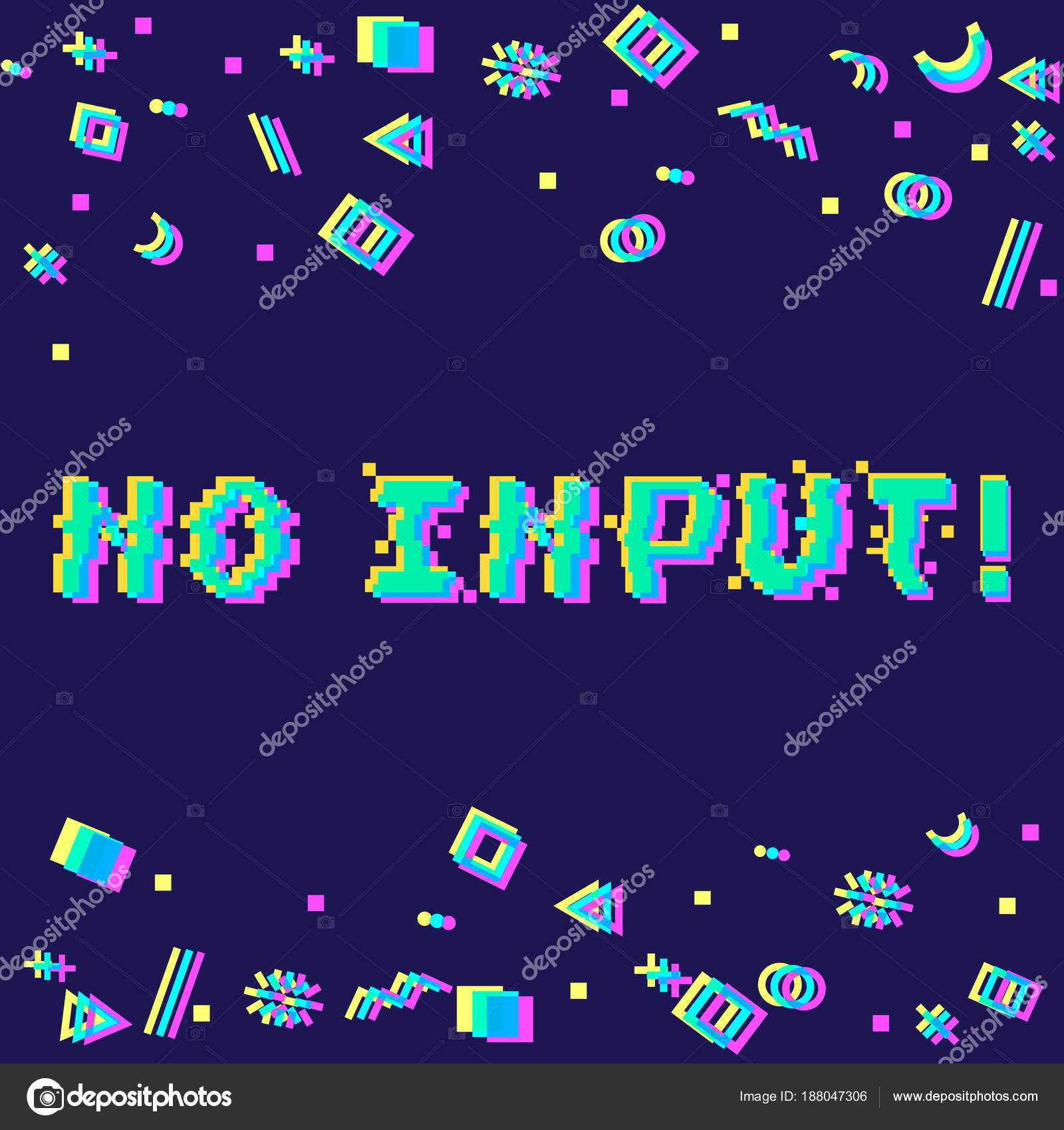Vector no input pixel glitch — Stock Vector © ChooStudio #188047306