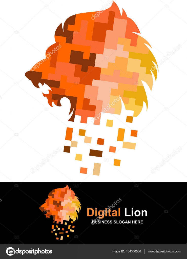 Logo digital lion software Stock Vector by ©anyaran 134356086