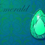Shiny emerald on textured background Stock Vector Image by ©lianella ...