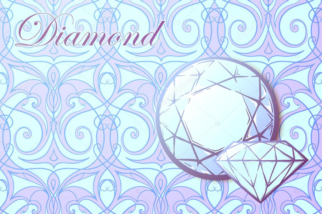 Diamond gemstone on pattern background Stock Vector Image by ©Aen ...