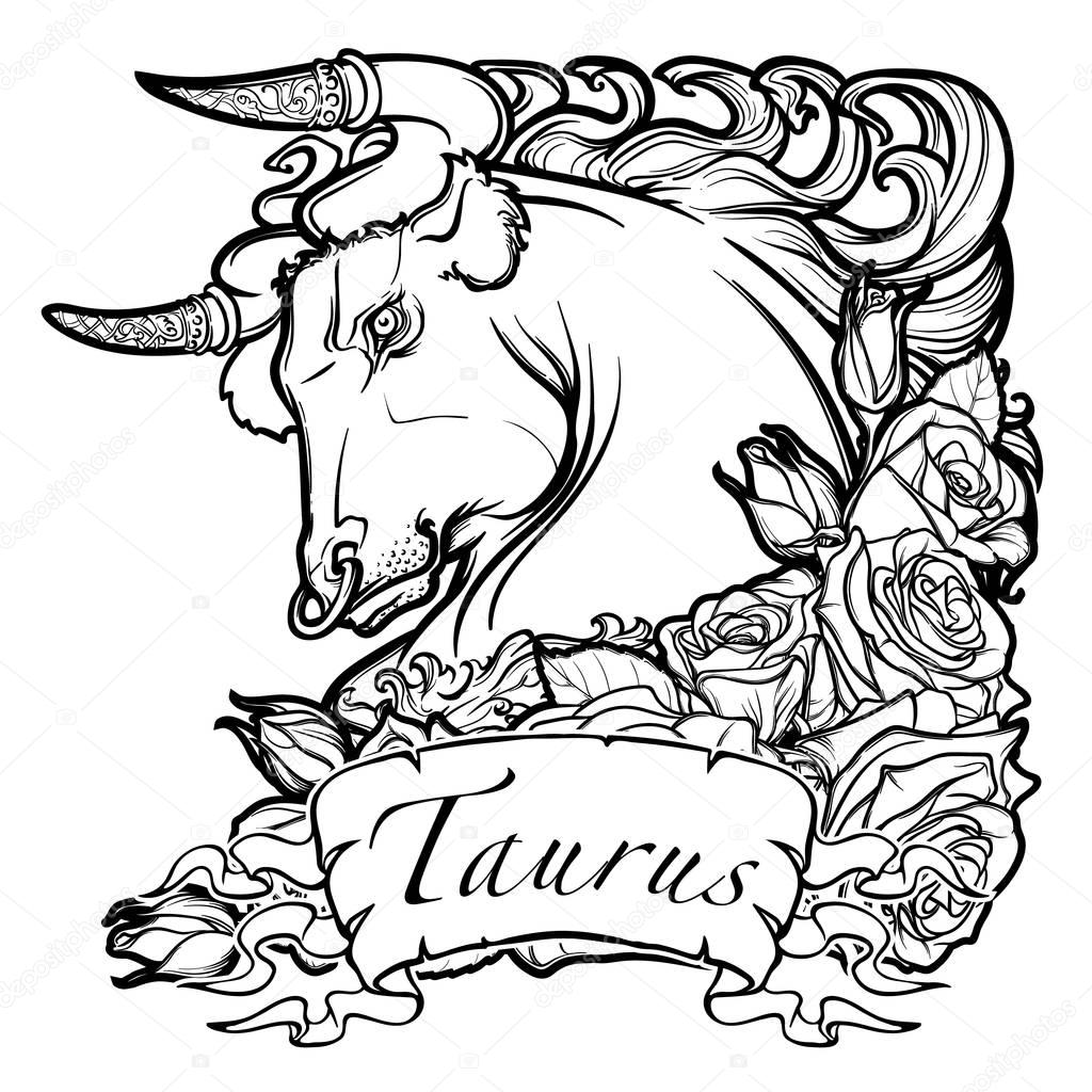 Taurus Zodiac Sign Drawing at Isaac Macquarie blog