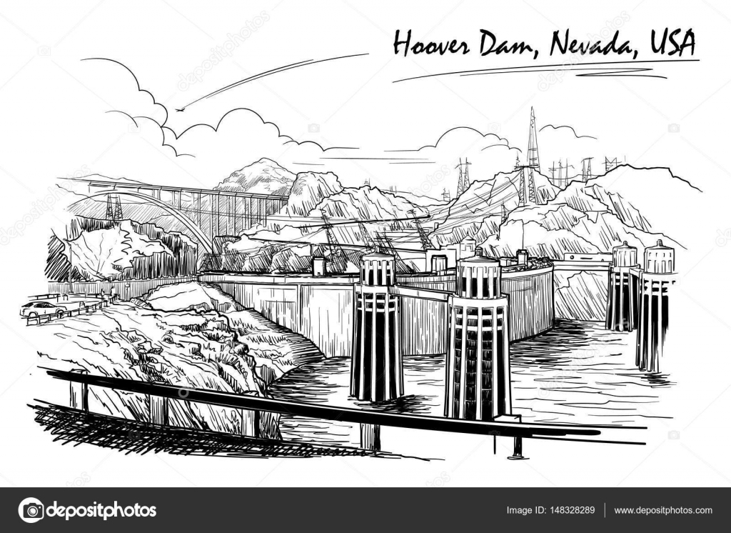 Dam Line Drawing