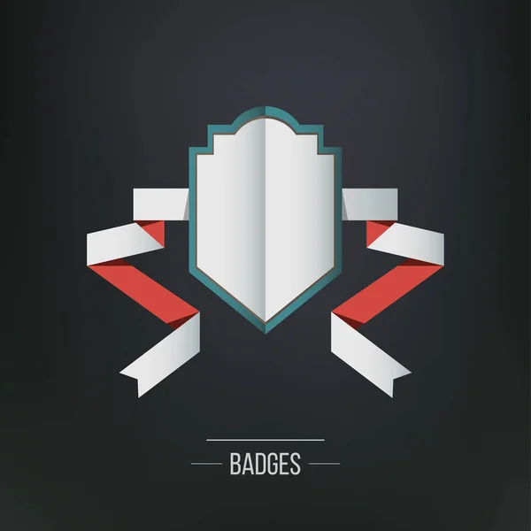 Modern flat design badge with ribbon Stock Vector by ©tekla.pototska ...