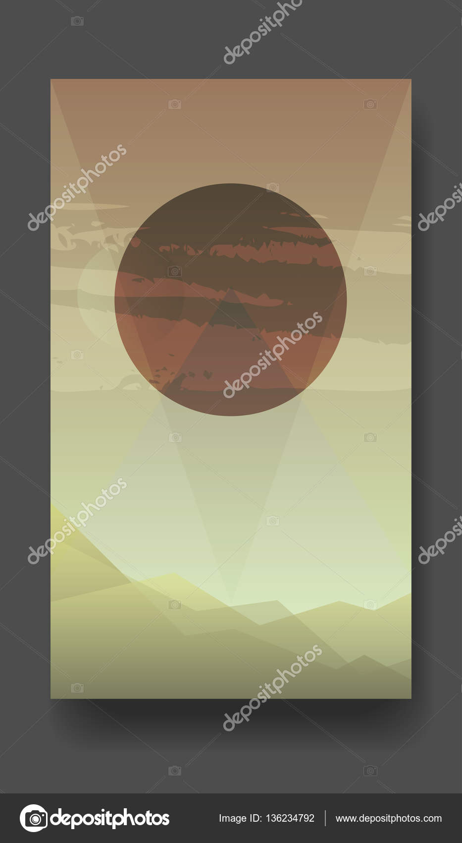 Colored card with landscape Stock Vector by ©tekla.pototska.yahoo.com ...