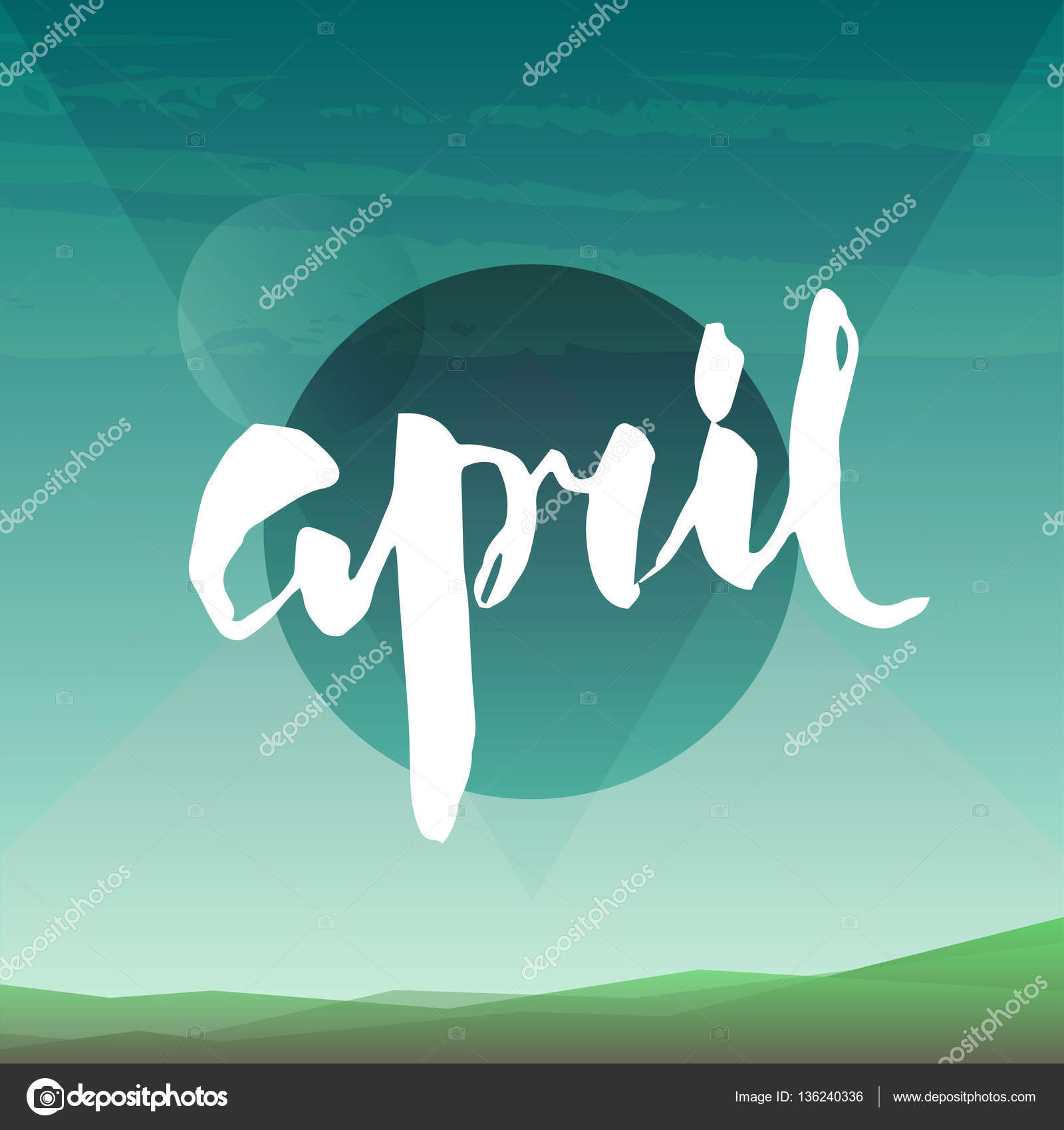 April colored diary card Stock Vector by ©tekla.pototska.yahoo.com ...