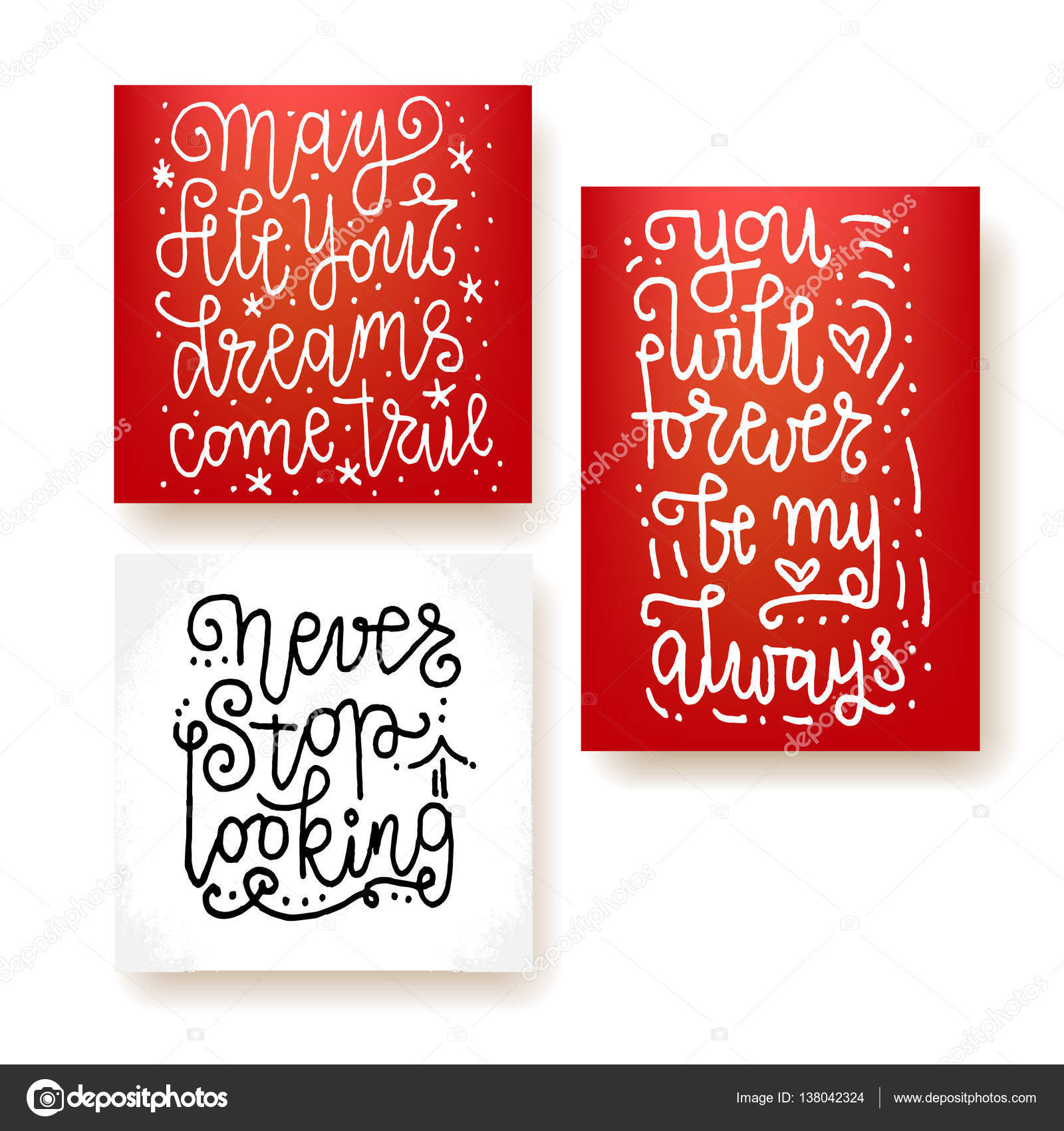 Set of hand lettering greeting cards Stock Vector Image by ©tekla.pototska.yahoo.com #138042324