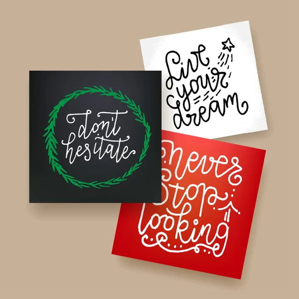 Set of hand lettering greeting cards Stock Vector Image by ©tekla ...