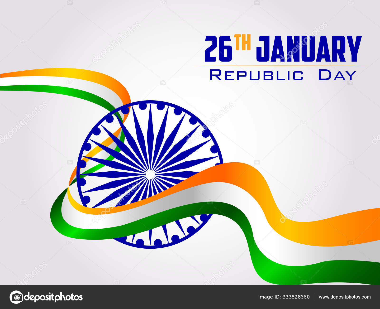 Abstract tricolor Indian flag background for 26 January Happy Republic ...