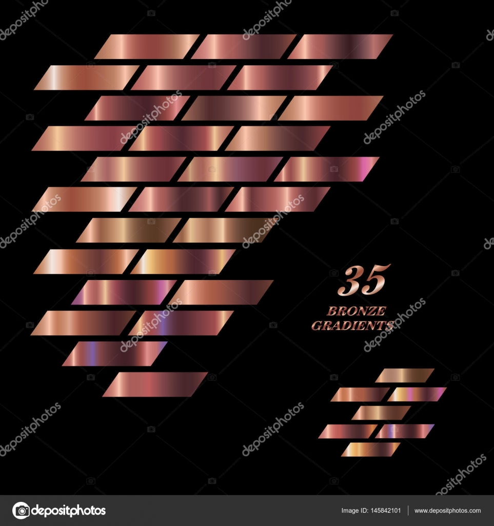 Collection of vector bronze gradients. Stock Vector by ©Valart717 145842101