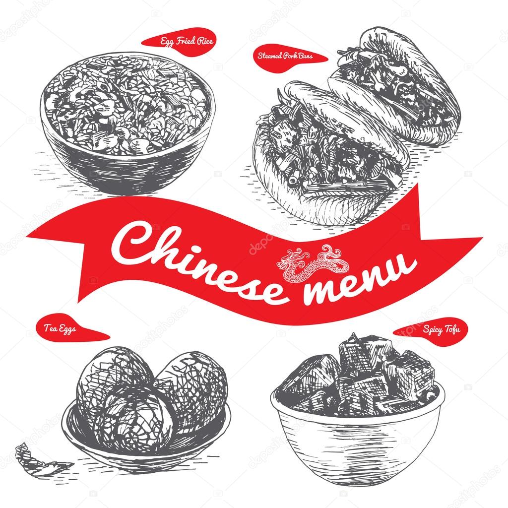 Chinese menu illustration. Stock Vector by ©messer16 126745356