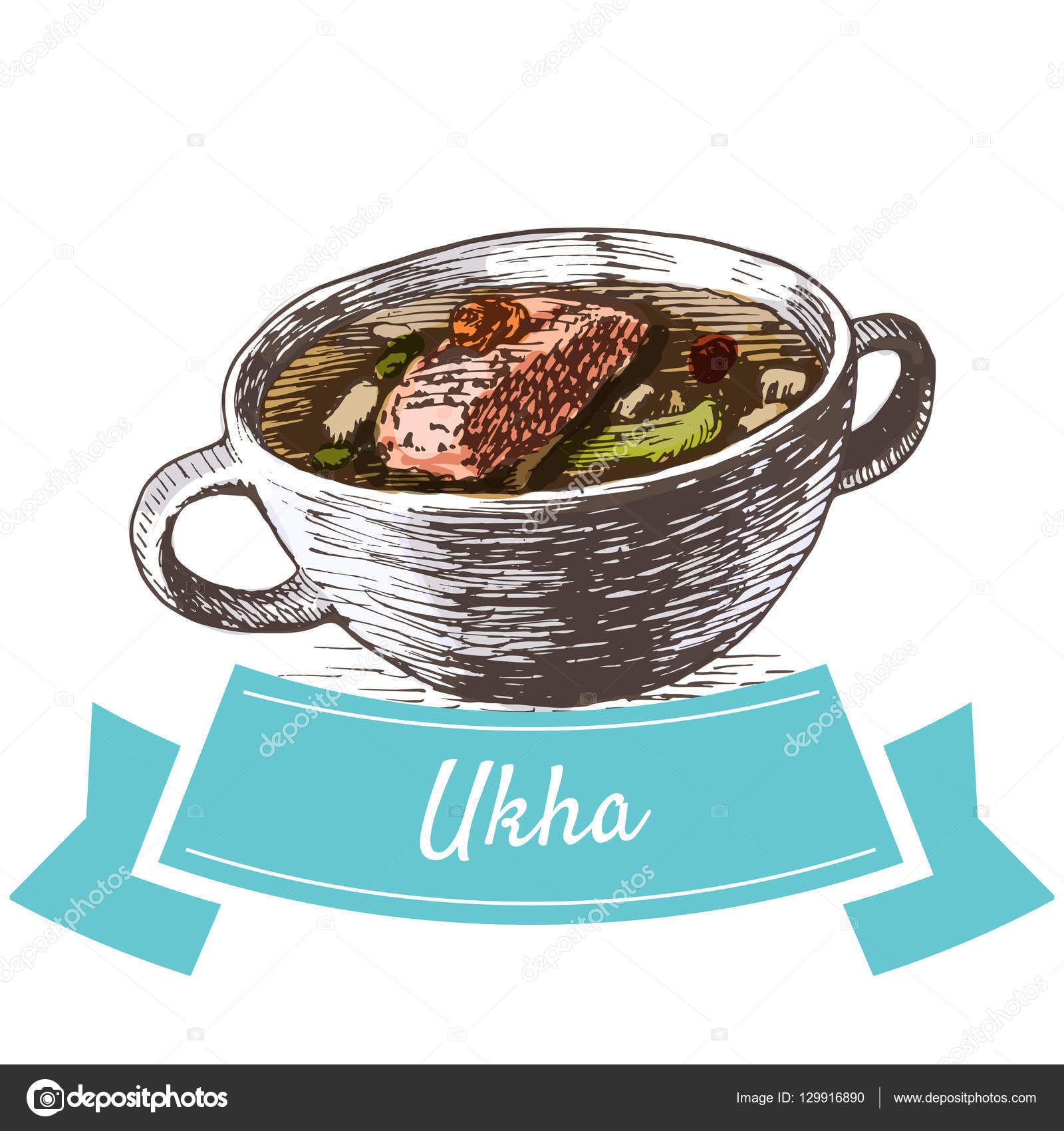 Ukha colorful illustration. Stock Vector Image by ©messer16 #129916890