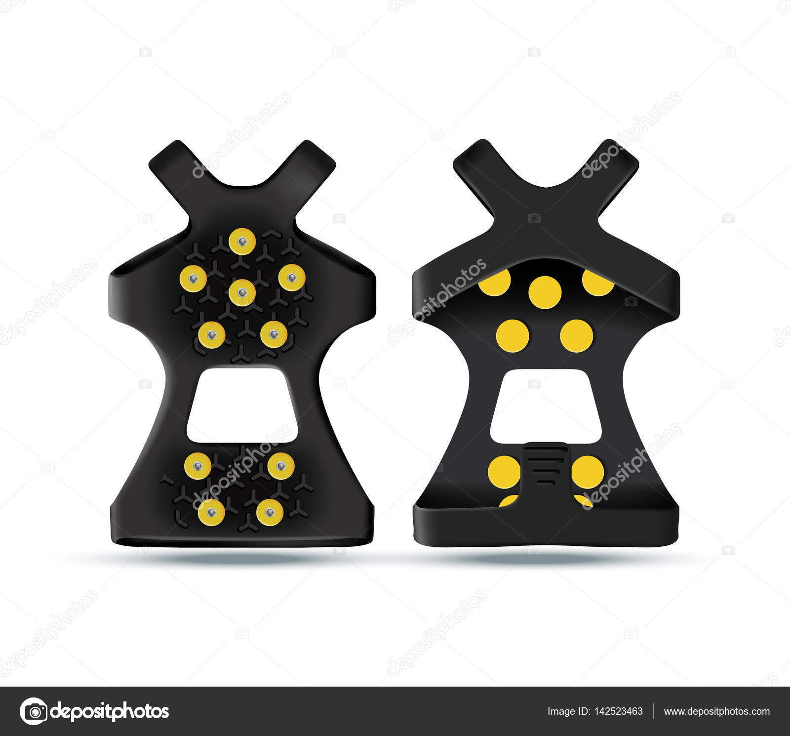 Vector illustration of shoe ice snow grips. — Stock Vector © messer16 ...