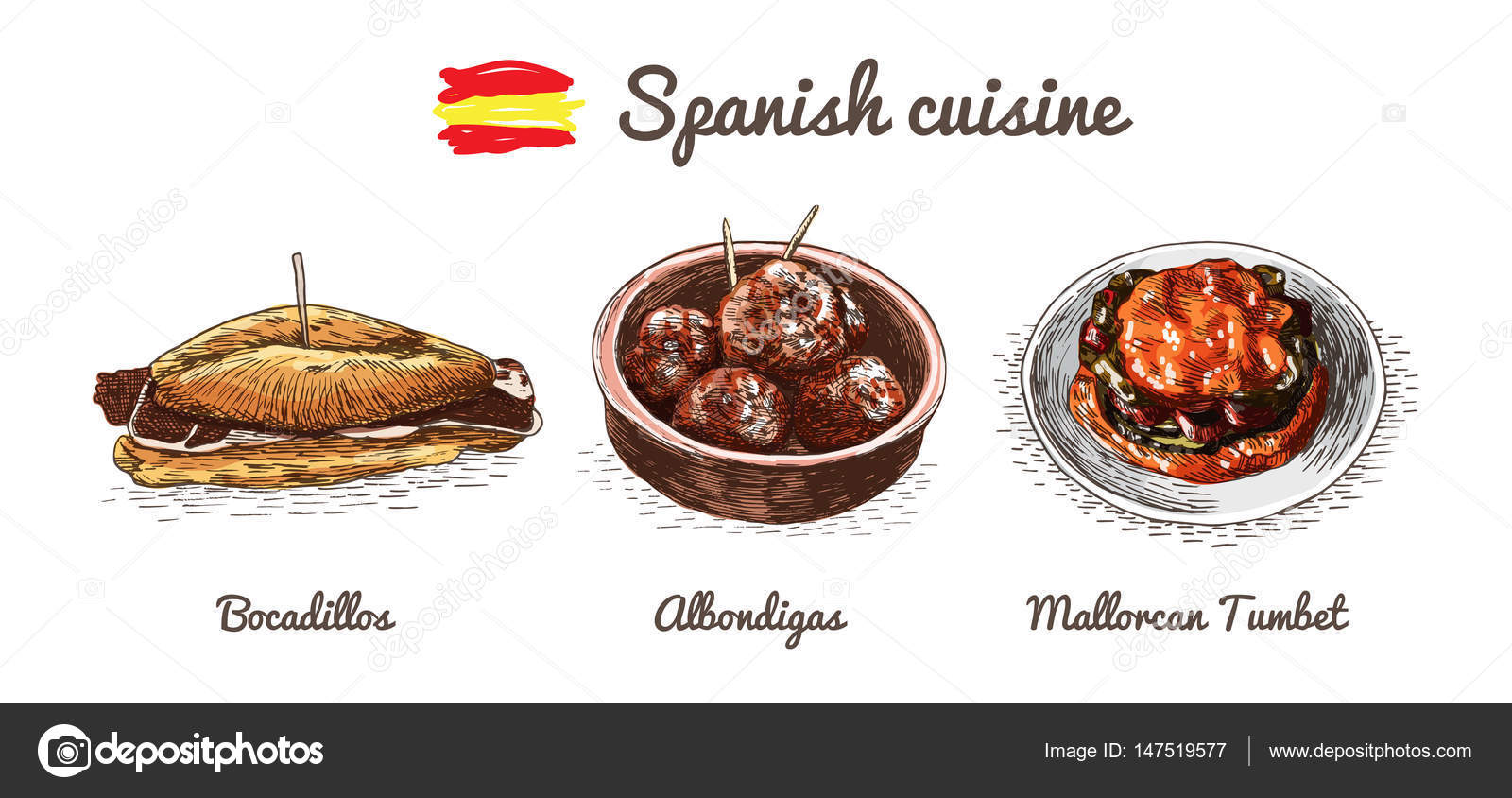 Spanish menu colorful illustration. Stock Vector Image by ©messer16 ...
