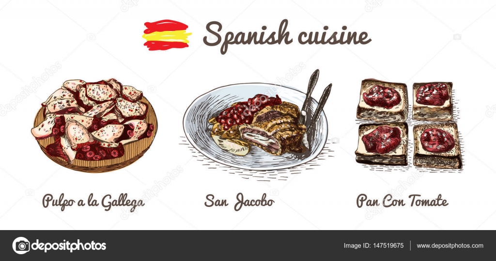 Spanish menu colorful illustration. Stock Vector Image by ©messer16 ...