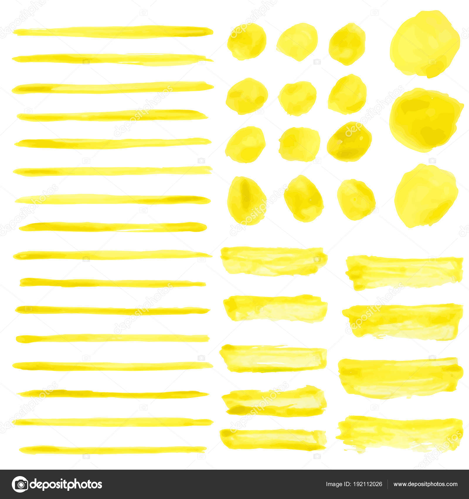 Set of water color brushes Stock Vector by ©rzliuk.gmail.com 192112026