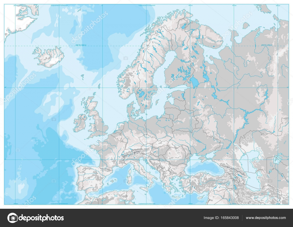 Europe Blank Physical Map