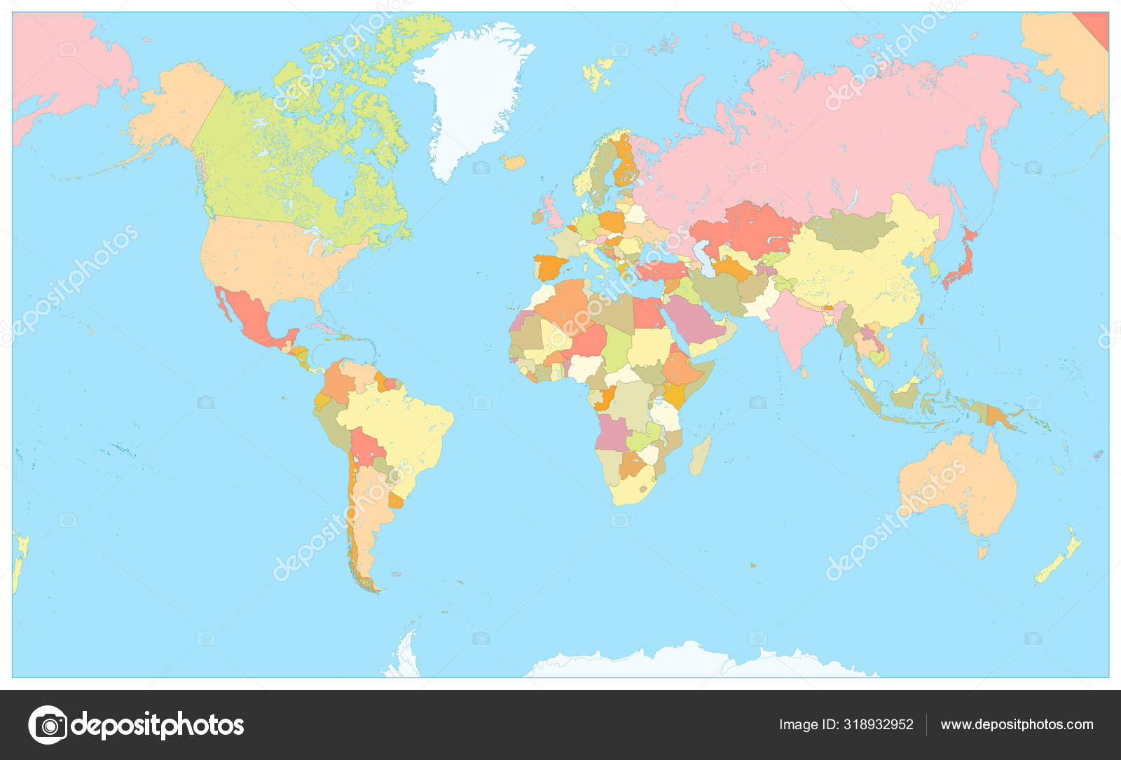 World Map With Countries And Capitals High Resolution