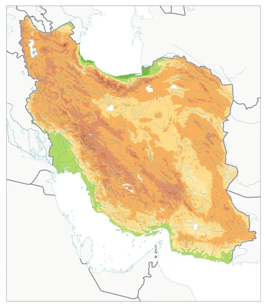 Political Map Iran Text Image Contains Layers Outline Contours Stock ...