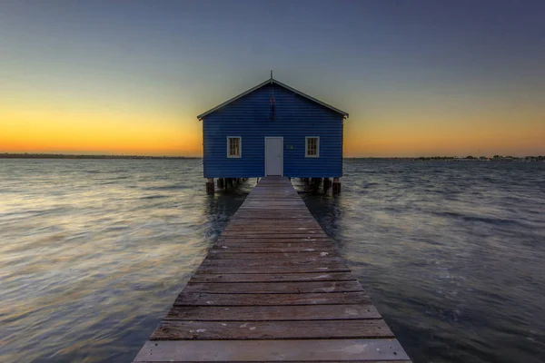 Crawley Edge Boatshed Blue Boathouse Swan River Wooden Pier Leading ...