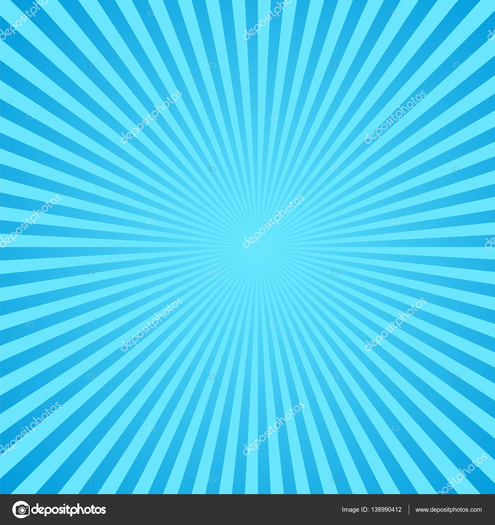 Fondo Sunburst, colores azul y blanco. Ilustración vectorial Vector de ...