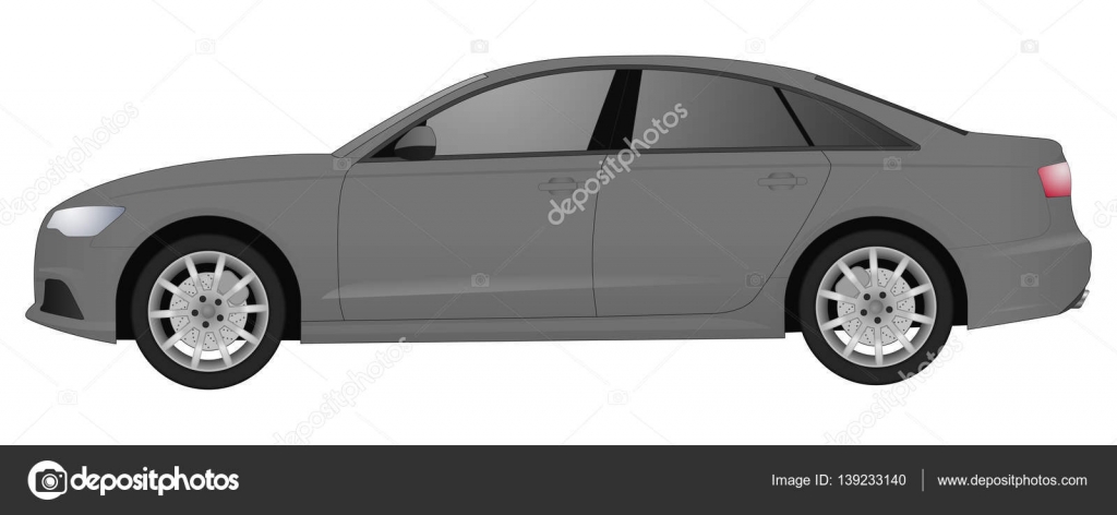 Realistic model car isolated on background. Detailed drawing. Vector ...