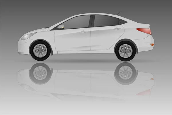 Realistic model car isolated on background. Detailed drawing. Vector ...