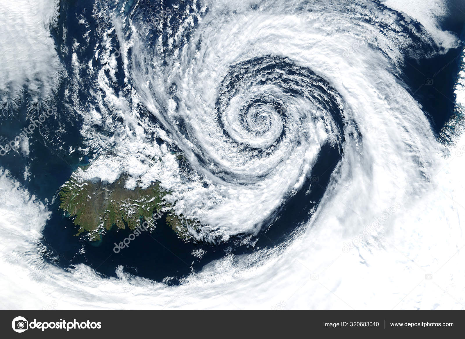 Hurricane from space. The atmospheric cyclone. Elements of this image ...