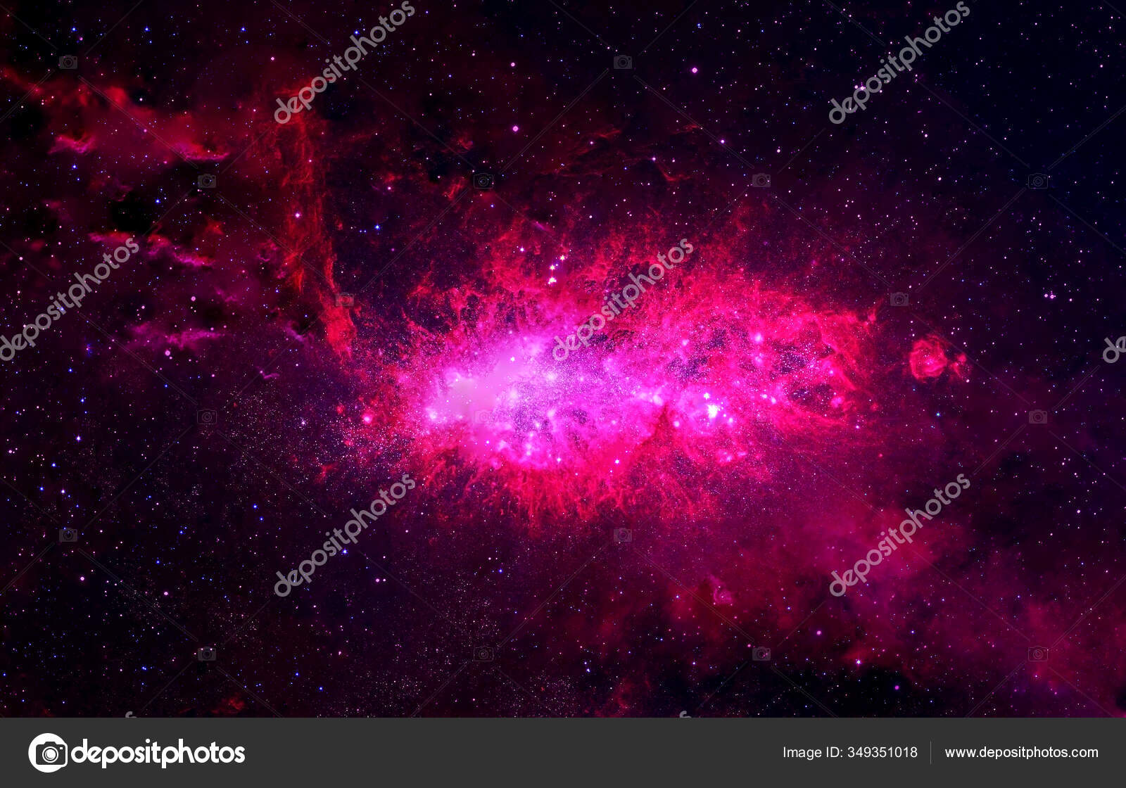 Beautiful Pink Nebula Deep Space Elements Image Were Furnished Nasa ...