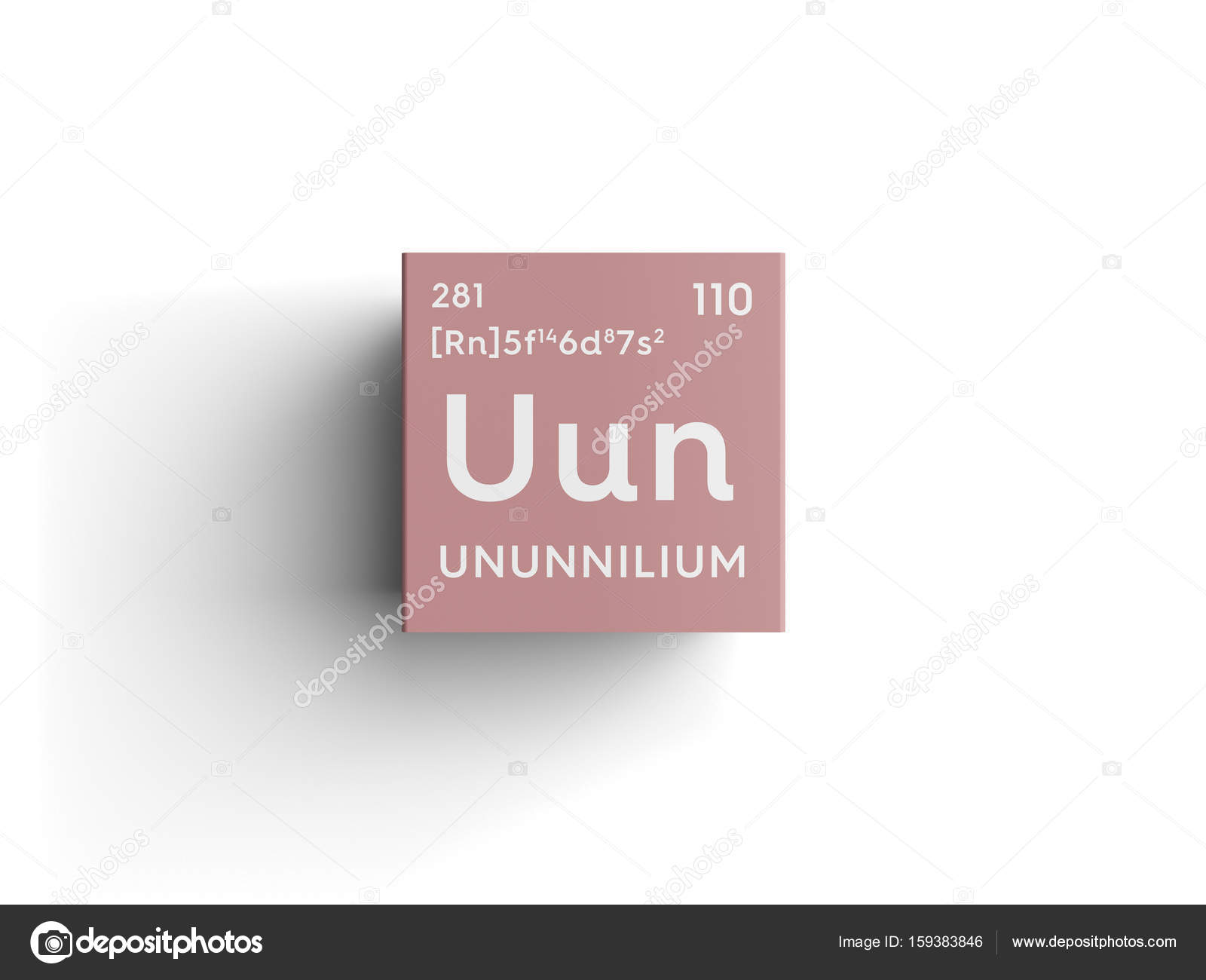 Ununnilium. Transition metals. Chemical Element of Mendeleev's Periodic ...