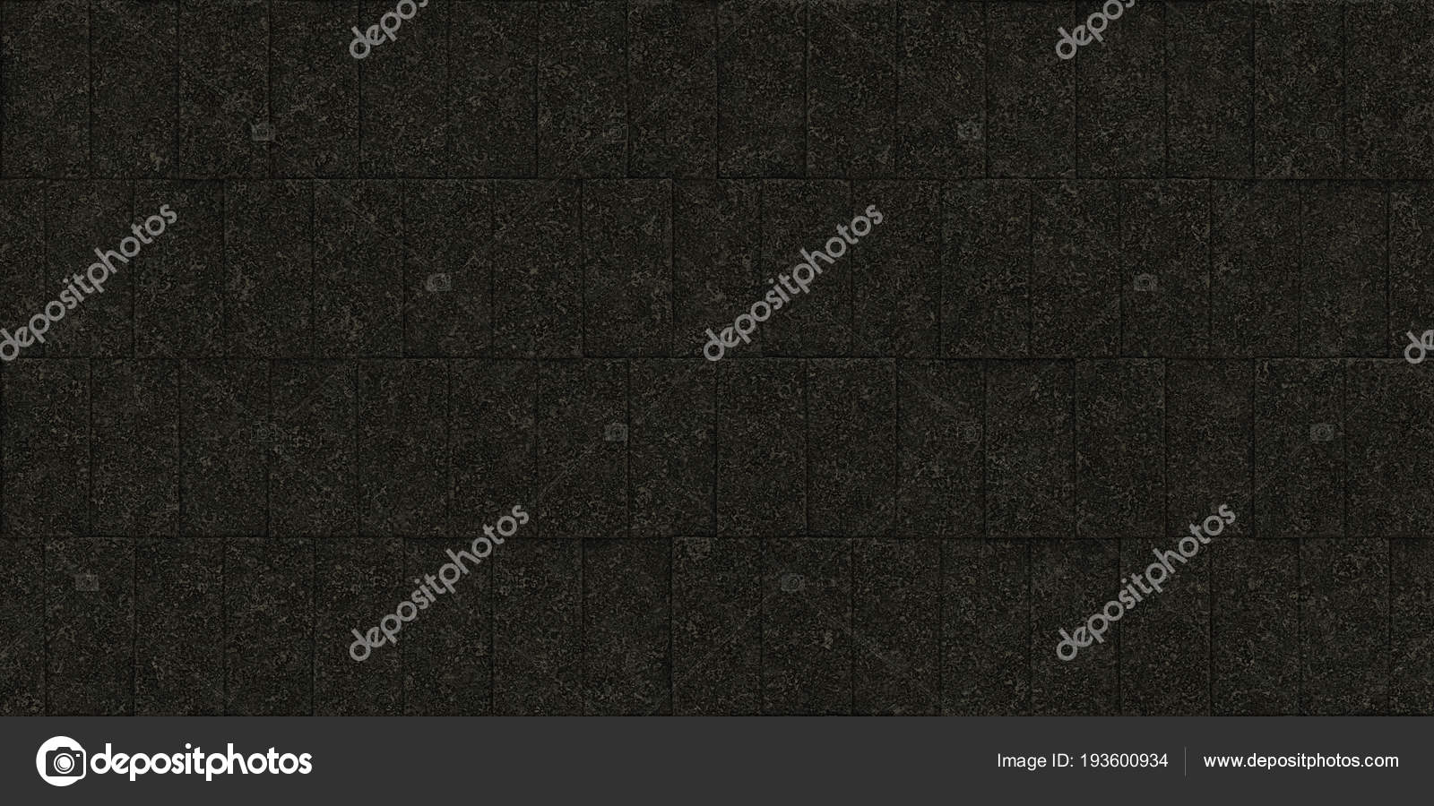 Black Seamless Stone Block Wall Texture. Building Facade Background ...