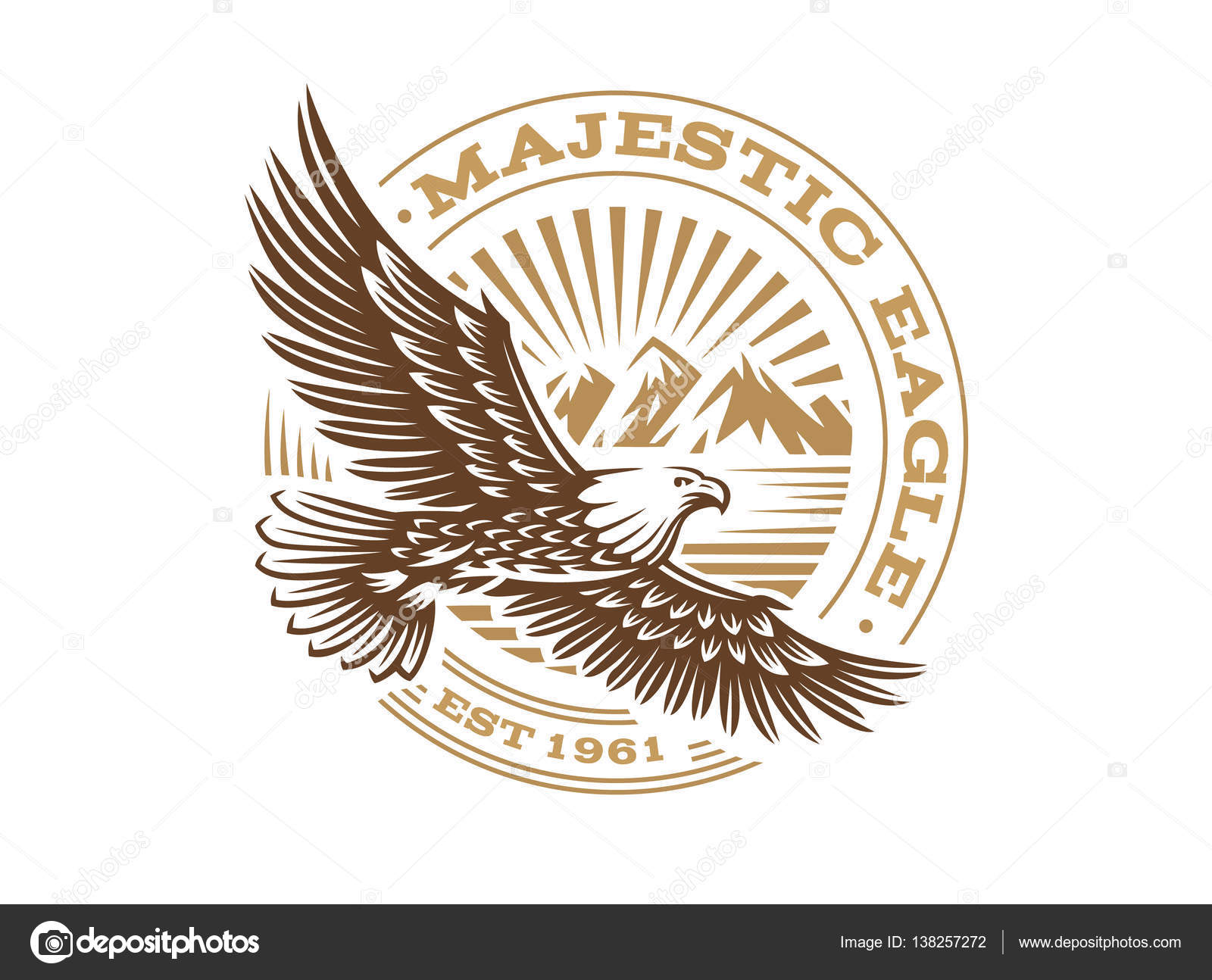 Vettoriale stockLogo Aquila - illustrazione vettoriale, emblema su ...