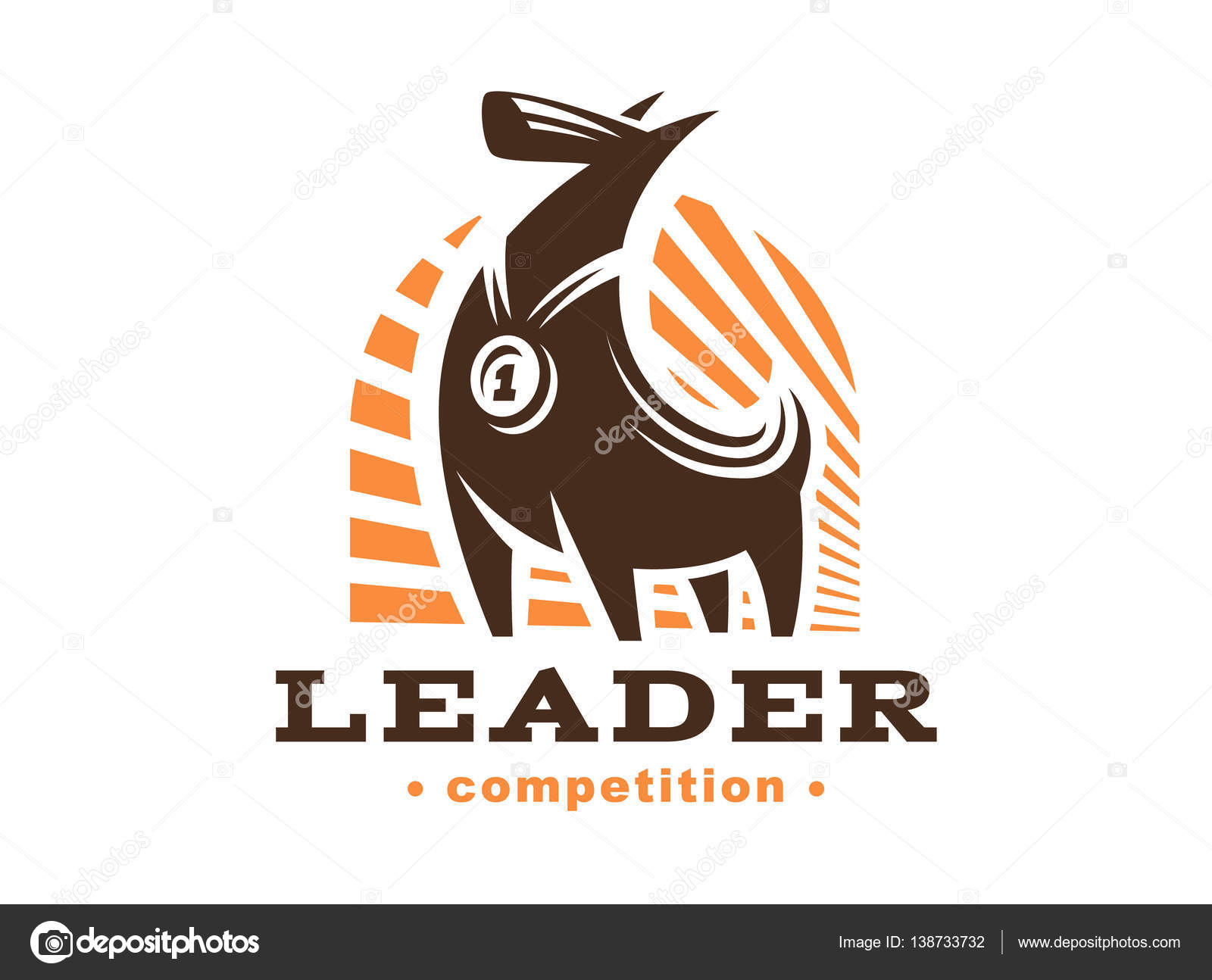 Winner dog logo - vector illustration, emblem on white background Stock ...