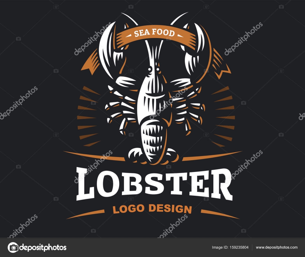 Lobster vector logo illustration. Crustacean in a vintage style Stock ...