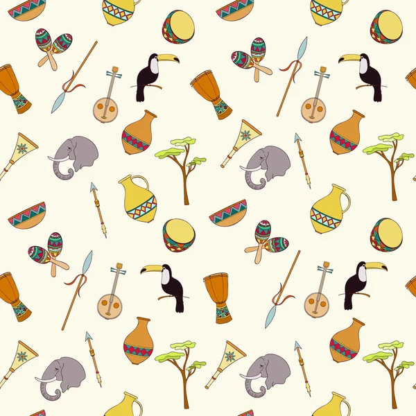 Hand-drawn seamless african pattern Stock Vector Image by ©mespilia ...