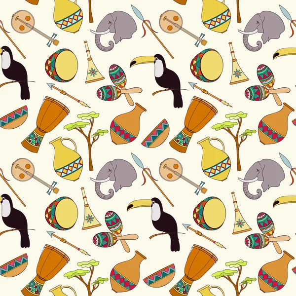 Hand-drawn seamless african pattern Stock Vector Image by ©mespilia ...