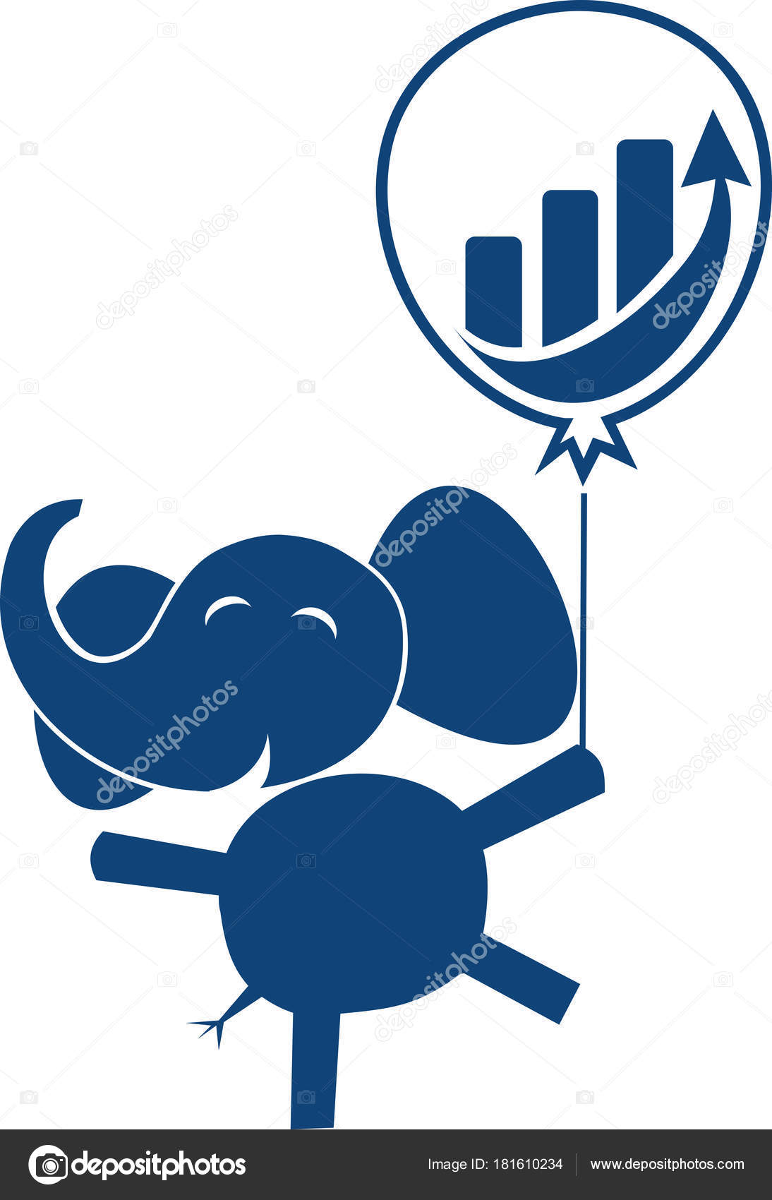Elephant Flies Balloon Economic Bar Chart Stock Vector by ©ccile.ducrot ...