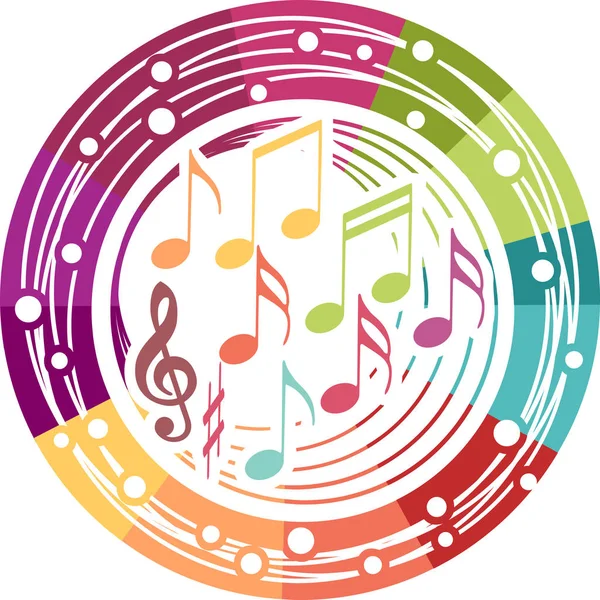 Colorful music notes Stock Vector by ©ccile.ducrot.orange.fr 111966206