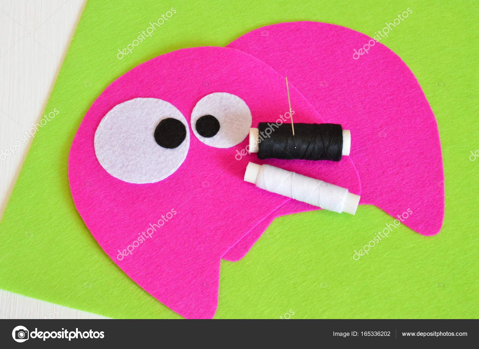 Sewing set for pink felt monster - how to make monster handmade toy ...