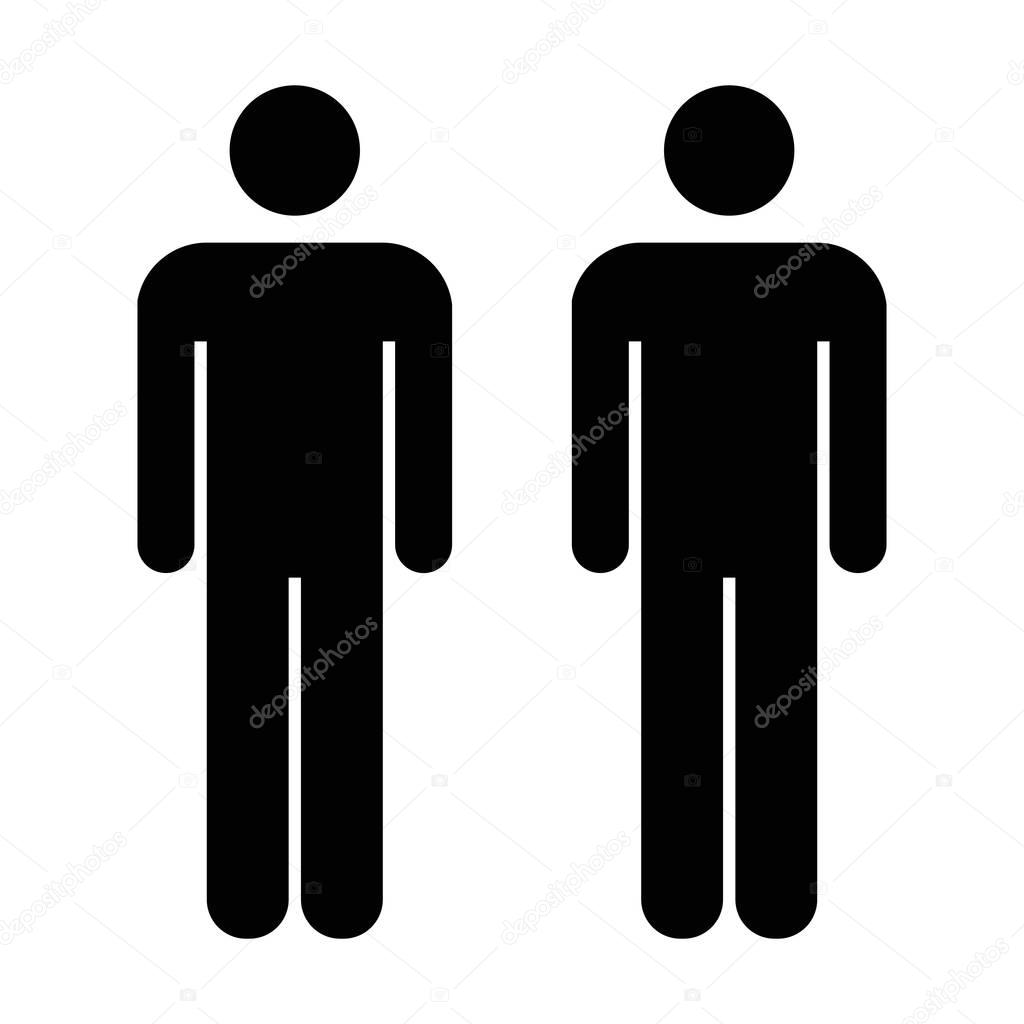 People Icon Vector Men Symbol In Glyph Pictogram Illustration — Stock