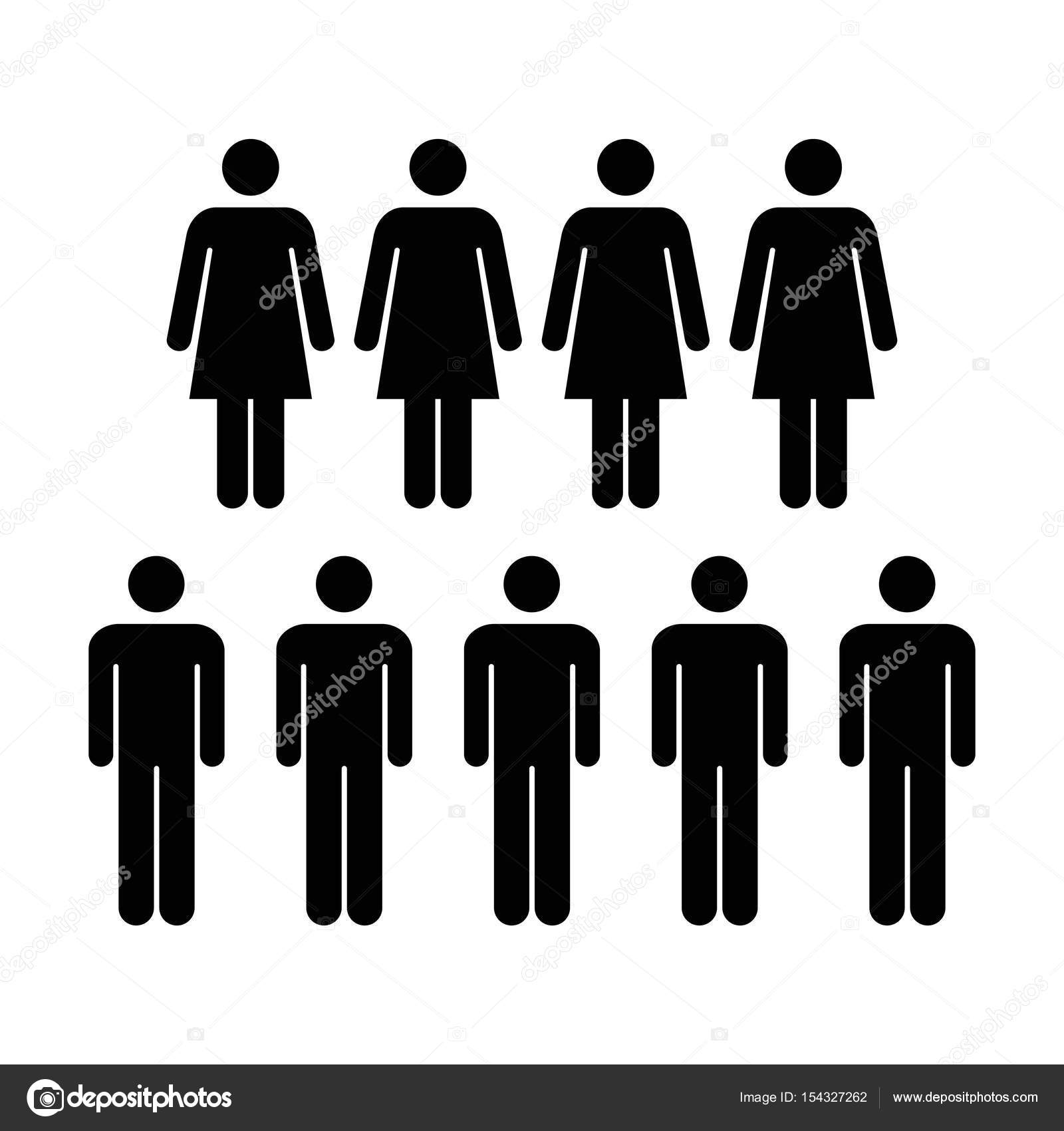 Vektor Menschen Symbole