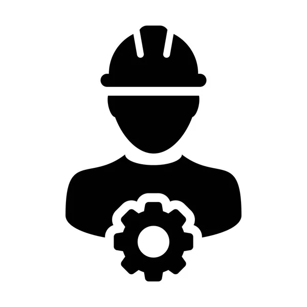Service Icon Vector Female Person Worker Avatar Profile with Gear Cog ...