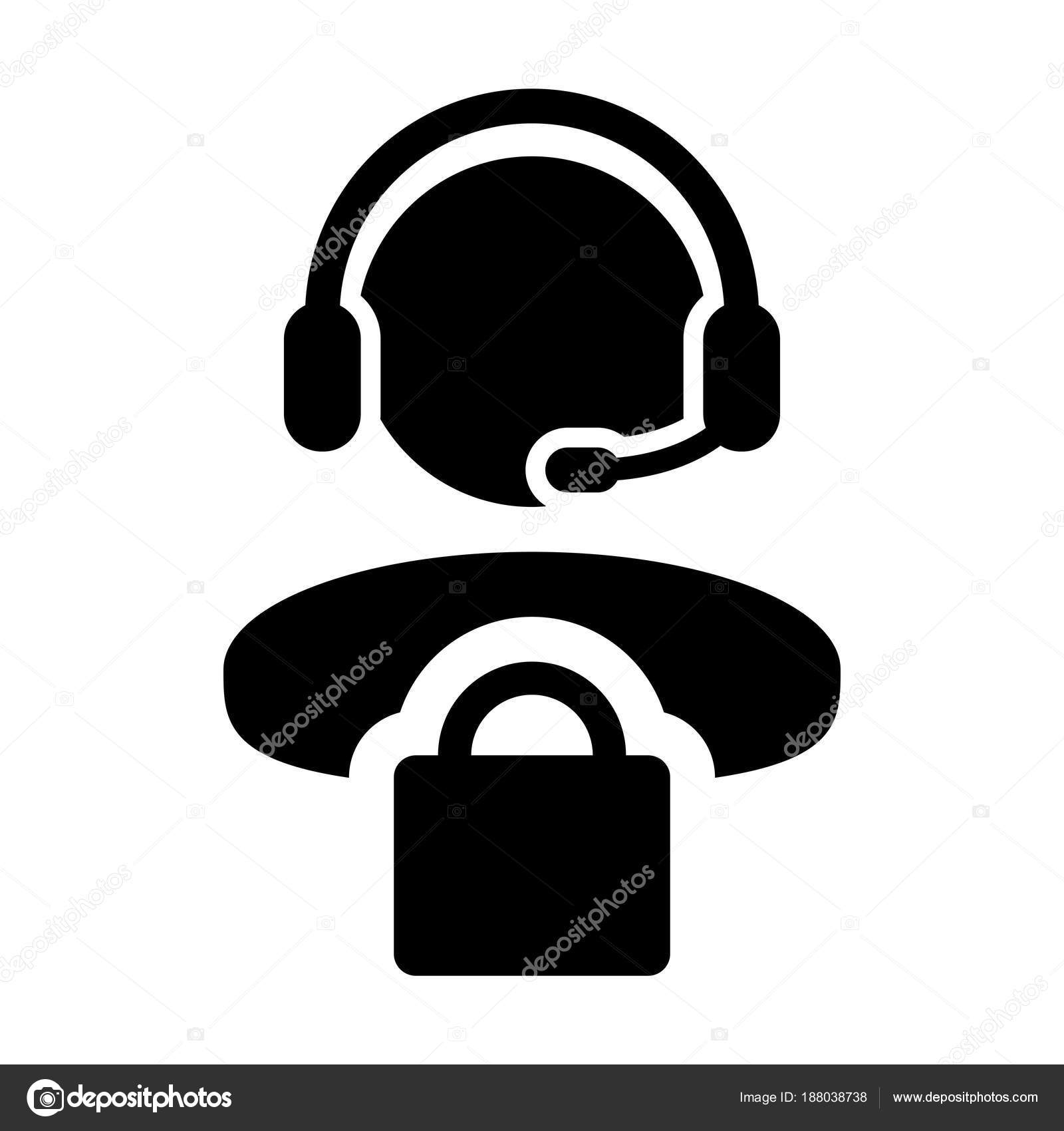 Service Icon Vector Male Operator Person Profile Avatar with Headset ...