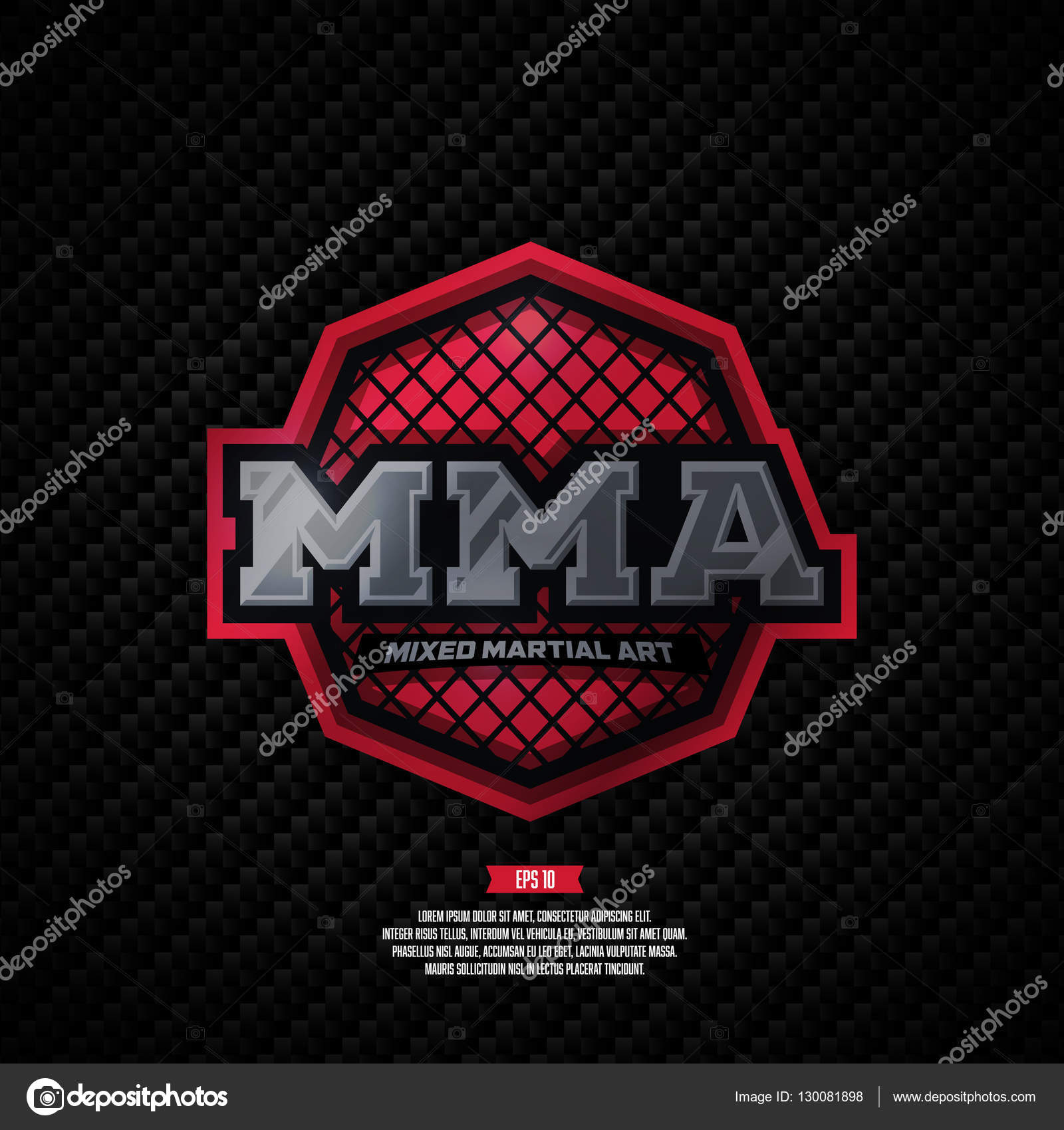 Logo de MMA. Signo de arte marcial mixto . Stock Vector by ©CTOKEP ...