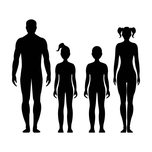 Human Body Anatomy Front Back Side View Vector Woman Man Stock Vector